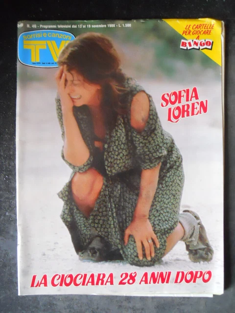 TV SORRISI E CANZONI 46 1988 Loren Antonello Venditti Francesca Dellera ...