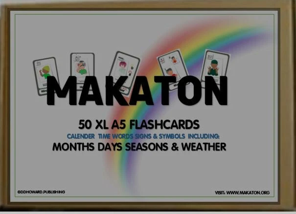 52 XL MAKATON A5 Flashcards- CALENDER inc SEASONS WEATHER, MONTHS etc ...