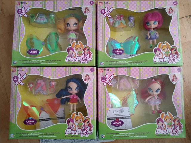 WINX CLUB PIXIES.CHATTA Lockette Amore Cherie Pop Pixie 12cm Doll Magical Set £55.00 - PicClick UK
