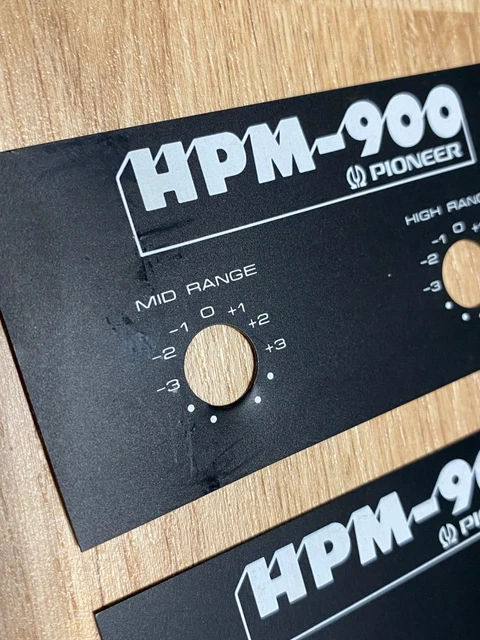 PIONEER HPM-900 ATTENUATOR Frequency Control Panel Decal, original used ...