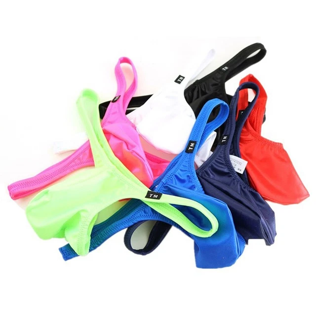 MENS G-STRING THONGS Bulge Pouch Panties Micro Bikini T-back Underwear ...