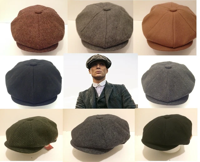 PEAKY BLINDERS STYLE newsboy baker boy cap aka paper boy cabby modern ...