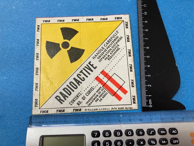 VINTAGE TWA TRANS World Airlines Radioactive Ii Stickers Sticker. £10. ...