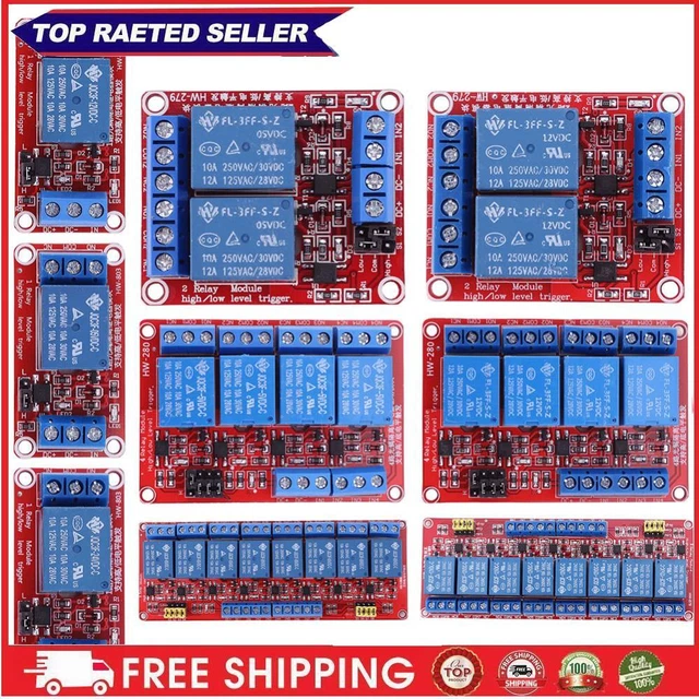 1/2/4/8 CHANNEL RELAY Module Board Shield with Optocoupler Isolation for Arduino EUR 6,41 ...