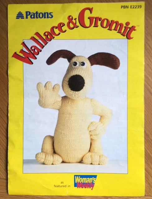 ALAN DART GROMIT Dog Wallace & Gromit DK Knitting Pattern Patons E2239 ...