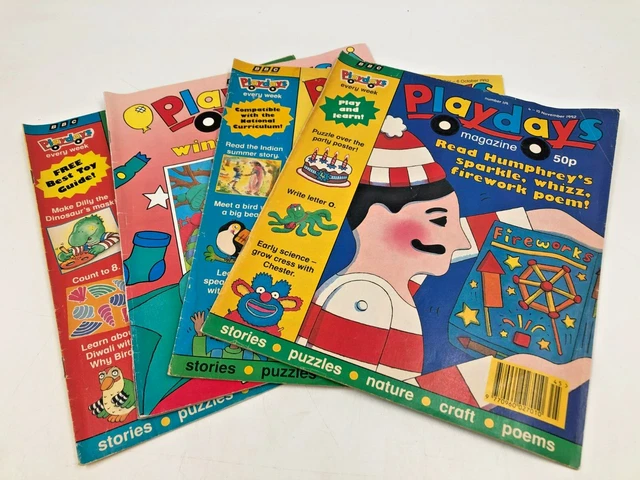 PLAYDAYS MAGAZINES X4 Children's BBC 1992 T2041 M84 £14.99 - PicClick UK
