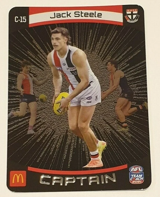 2021 AFL TEAMCOACH Jack Steele Captain Card - St. Kilda Saints EUR 3,70 - PicClick IT