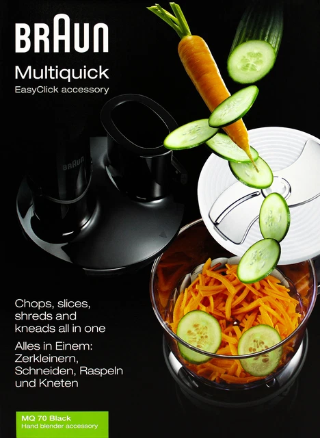 BRAUN MQ 70 Multiquick Küchenmaschinen-Aufsatz für MQ7, schwarz, 1500 ...