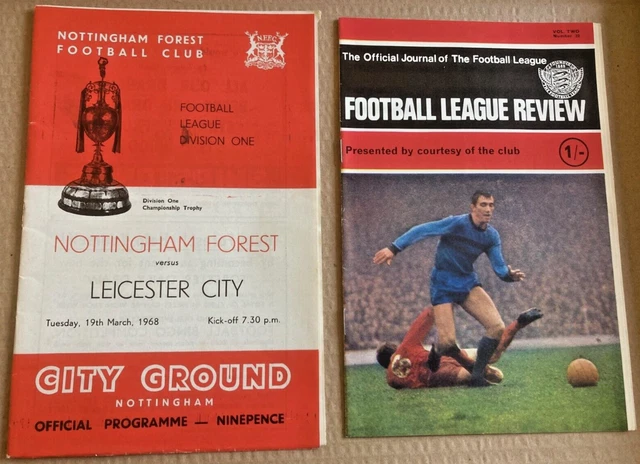 1967-68 NOTTINGHAM FOREST v Leicester C Div1 Programme + Football League Review £3.00 - PicClick UK