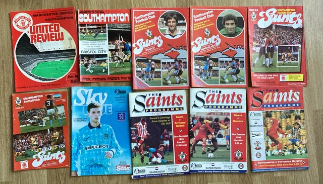 SOUTHAMPTON FC PROGRAMMES x 10 1972-1996 £2.99 - PicClick UK
