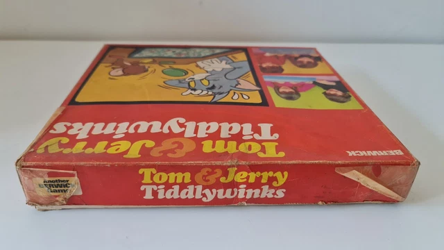 RARE VINTAGE RETRO 1970s Tom and Jerry Cartoon Tiddlywinks Game Made By ...