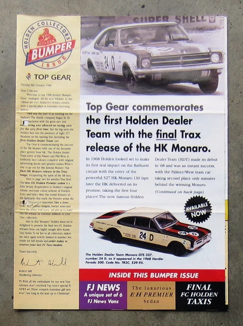 TRAX CATALOGUE 1996 brochure 1/43 Diecast model HK MONARO EH FALCON ...