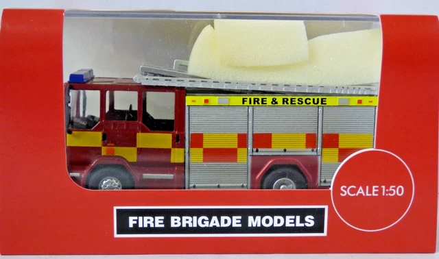 FIRE BRIGADE MODELS Dennis Sabre XL Fire & Rescue Pumper chequers 1:50 ...