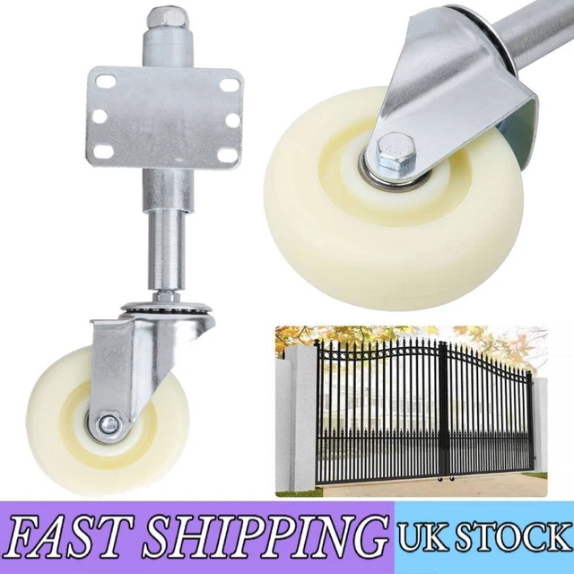 HEAVY DUTY SPRING Loaded Gate Wheel 100mm 4" Swivel Castor Sliding ...