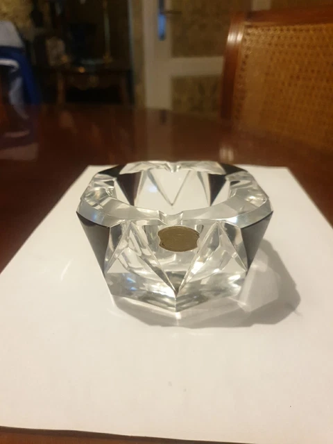 ANCIEN CENDRIER CRISTAL Doublé Val St Lambert Art Deco EUR 25,00 ...