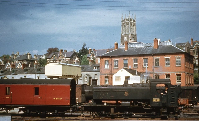 COLOUR RAIL SLIDE, BRW567, GWR 9400 class, 8499, Newport, May 62 £1.15 ...