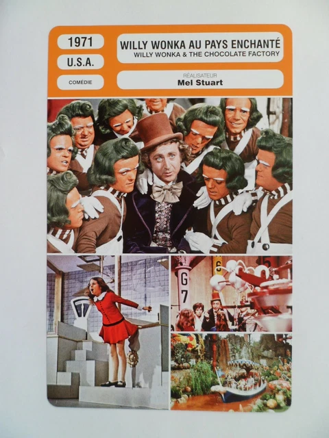 CARTE FICHE CINEMA 1971 WILLY WONKA AU PAYS ENCHANTE Gene Wilder Peter ...