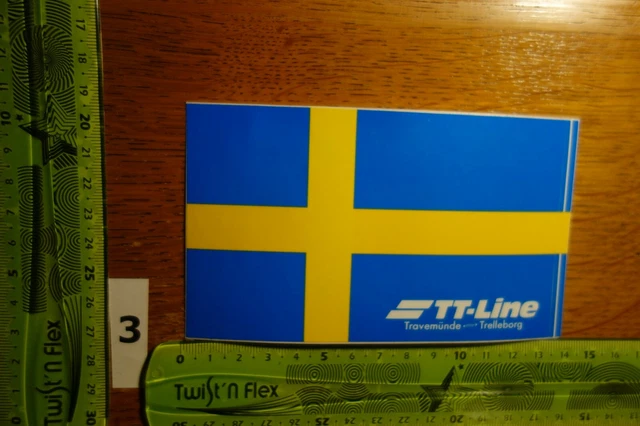 ALTER AUFKLEBER SCHIFFFAHRT Fähre Kreuzfahrt TT-LINE Schweden ...
