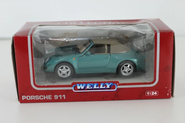 DIE CAST WELLY 1/24 Porsche 911 Cabriolet & Soft Top 9375W EUR 18,00 ...