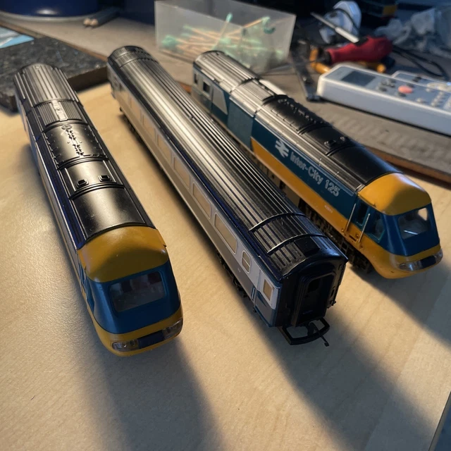 HORNBY 3 CAR Class 43 HST 125 Power Car + Dummy + coach OO Gauge £14.45 - PicClick UK