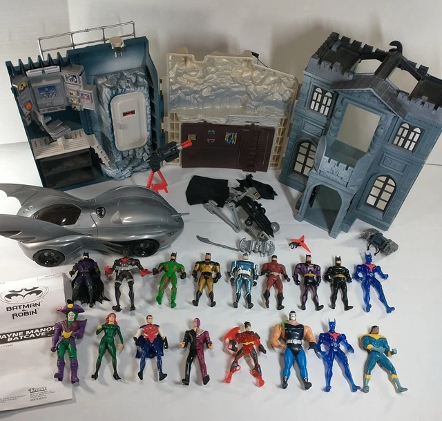 BATMAN AND ROBIN BatCave Wayne Manor Command Center PlaySet Kenner 1997 ...