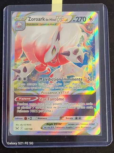 CARTE POKÉMON ZOROARK de Hisui Vstar 147/196 - Origine Perdue EB11 FR EUR 3,00 - PicClick FR