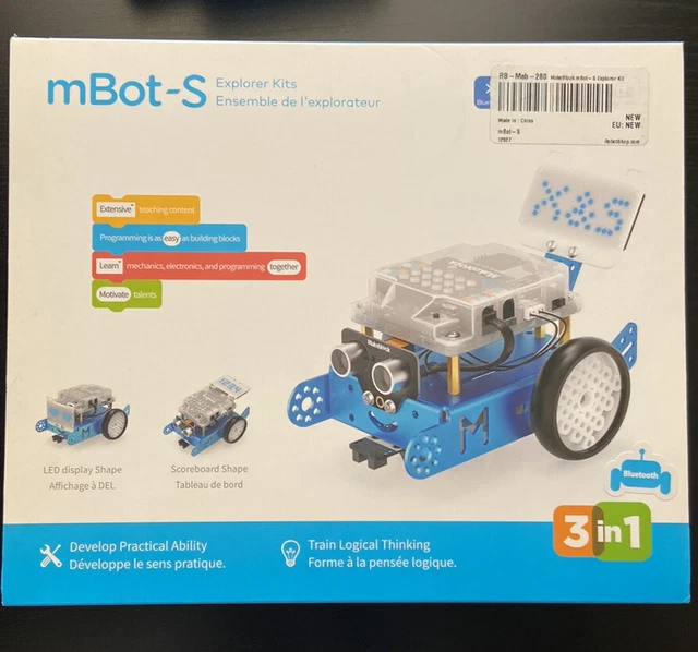 MAKEBLOCK MBOT-S STEM Exploring Coding Bluetooth Robot Kit For Scratch ...