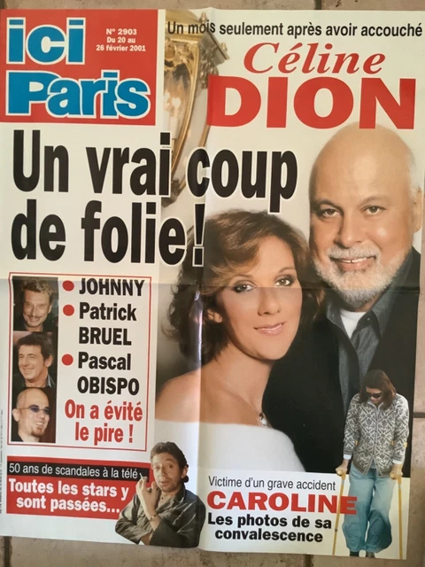 AFFICHE ADVERTISING ICI Paris Celine Dion Hallyday Bruel Obispo 23/1099 EUR 8,00 - PicClick FR