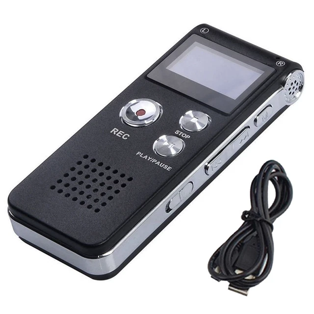 8G VOICE RECORDER High-Definition Noise Reduction MP3 Player Black 1 ...