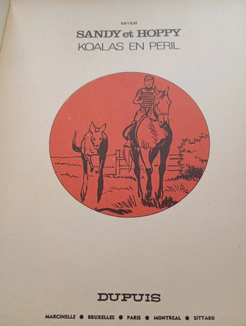 KOALAS EN PÉRIL SANDY et HOPPY LAMBIL dupuis okay 1972 EUR 60,00 ...