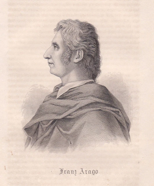 1860 FRANÇOIS ARAGO Astronom astronomer Frankreich France Stahlstich ...