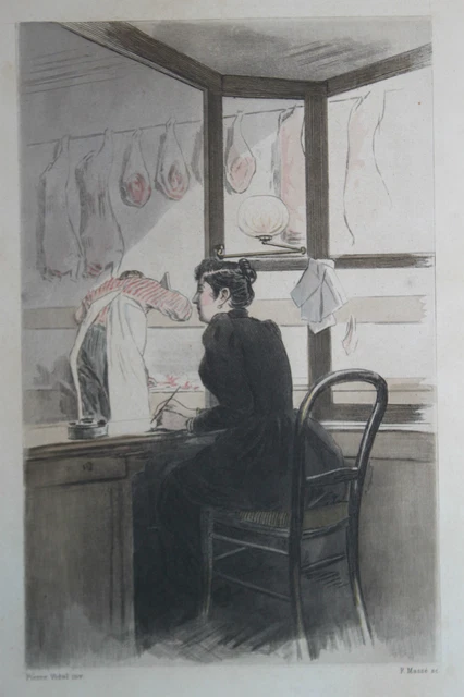 EAU-FORTE AQUARELLE POCHOIR La Femme à Paris Pierre Vidal Fred. Massé ...