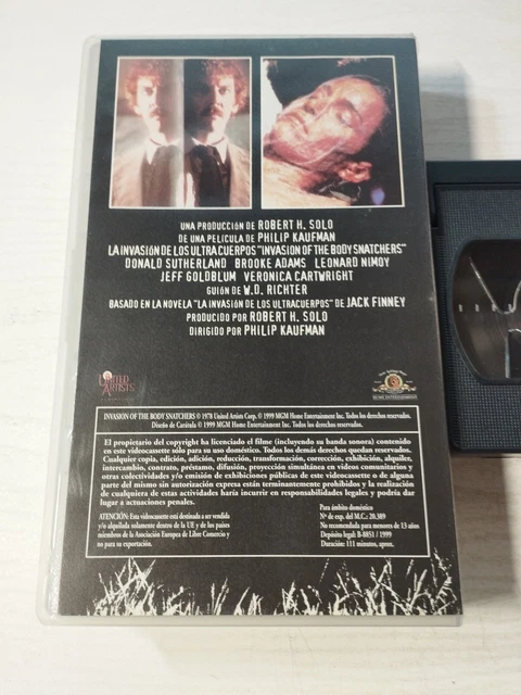 THE INVASION DE los Ultracuerpos Donald Sutherland 1999 VHS Tape Spanish 3T $47.57 - PicClick CA