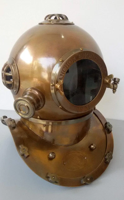 ANCIEN PLONGÉE CASQUE Américain Marine Mark V Mer Divers Réplica EUR ...