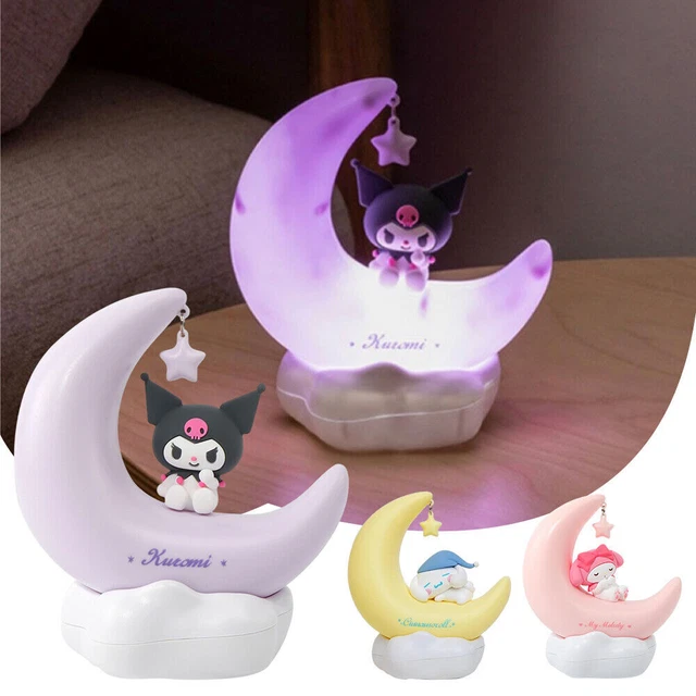 CINNAMOROLL KUROMI MY Melody LED Moon Shape Night Light Lamp Kawaii ...