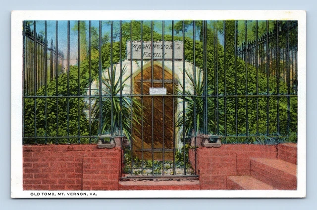 WASHINGTON'S OLD TOMB Mount Vernon Virginia VA UNP WB Postcard I16 EUR ...
