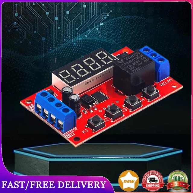ADJUSTABLE 12V TIME Delay Relay Module Timer Control Switch Module ...