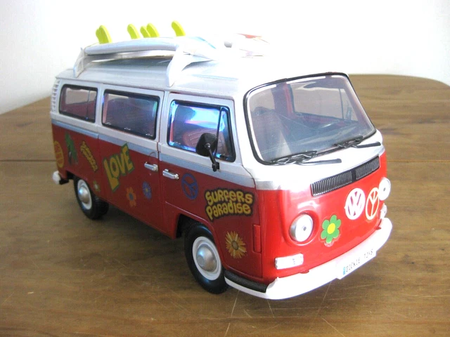 DICKIE TOYS 203776001 Camping-car rétro VW Surfer combi T2 bus échelle ...