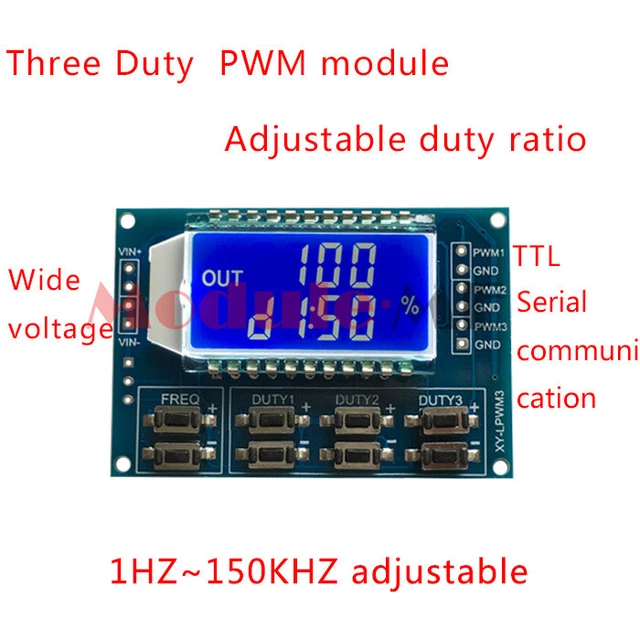 SIGNAL GENERATOR 3-CHANNEL PWM Pulse Wave Frequency Duty Cycle ...
