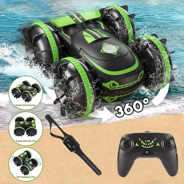 AMPHIBIOUS REMOTE CONTROL Cars RC Car 4WD RC Stunt Car Toys for Kids 180° Flip £1.00 - PicClick UK