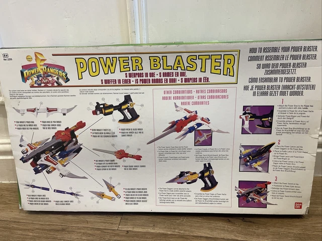 BANDAI 1995 MIGHTY Morphin Power Rangers Power Blaster 5 weapons in one ...