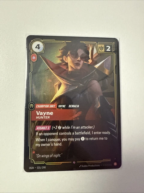 RIFTBOUND LEAGUE OF Legends TCG Vayne Hunter 035/298 Origins Foil $2.95 ...