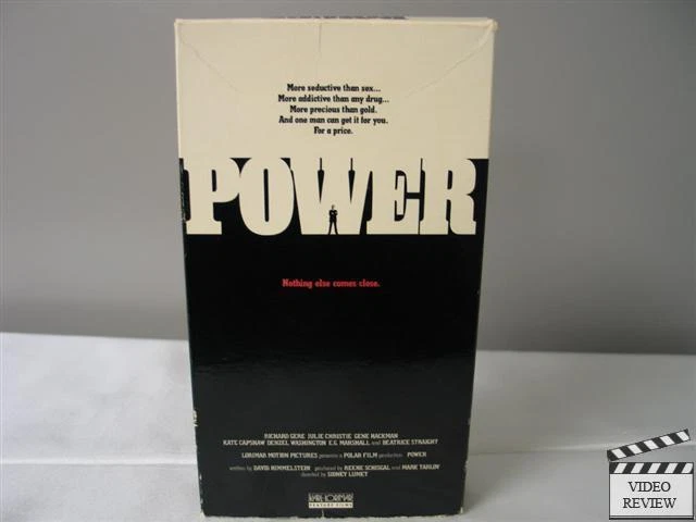 POWER VHS RICHARD Gere, Julie Christie, Gene Hackman, Denzel Washington ...