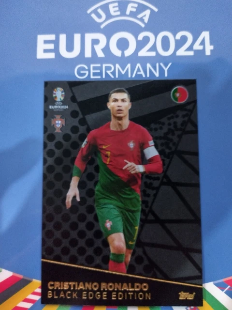 TOPPS EURO 2024 Cristiano Ronaldo BLACK EDGE EDITION £5.00 - PicClick UK