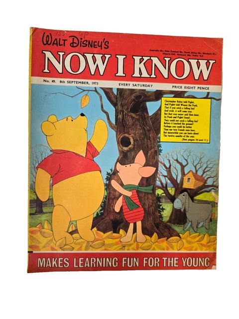 WALT DISNEY'S NOW I Know Magazine No. 49, 8th September 1973 £4.99 ...