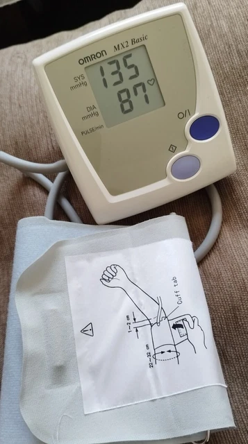 OMRON MX2 BASIC Digital Automatic Blood Pressure Monitor Tested Working ...