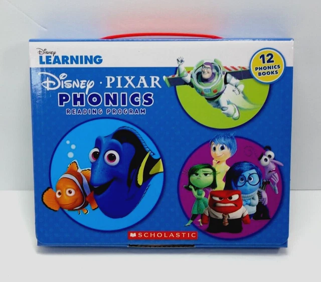 DISNEY PIXAR PHONICS Reading Program Book Set Lot of 10 Scholastic Case ...