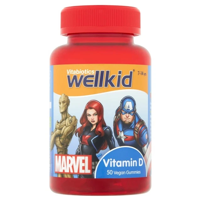 VITAMIN D FOR kids, Chewable Vegan Gummies, Wellkid 50 count (Pack of 1 ...