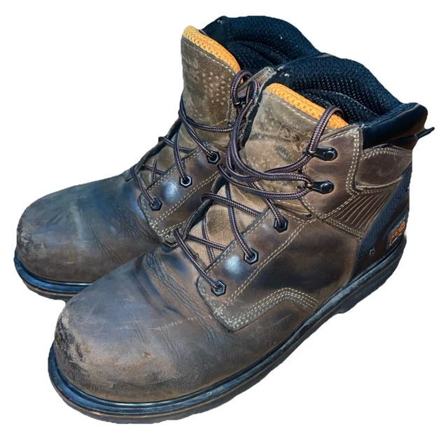 USED TIMBERLAND PRO 6” Direct Attach Steel Toe Work Boots- Size 10.5M ...