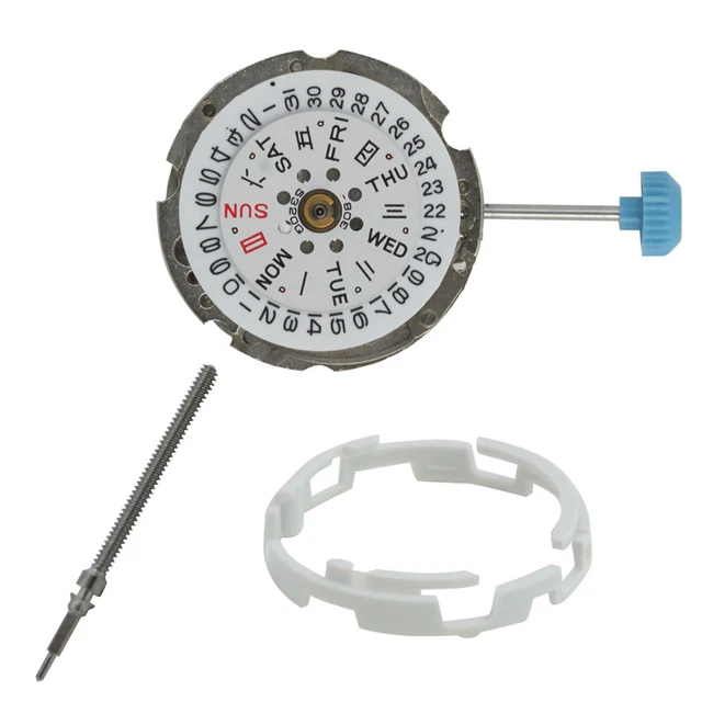 19.8MM DIAMETER 21 Jewels Watch Movement With Stem&Movement Ring For ...